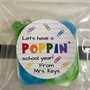 Personalized Fidget Toy Keychain, Back to School Student Gift - Etsy