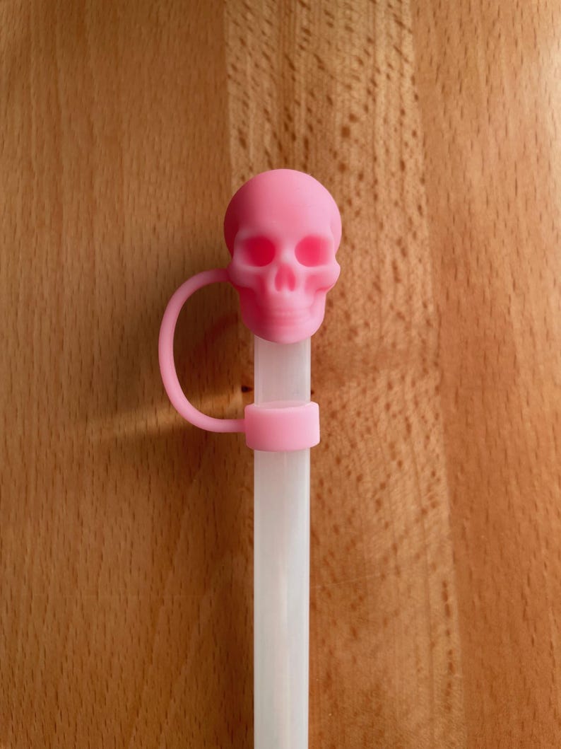 Halloween Skull Straw Topper, Spooky Season, Tumbler Cup Accessories ...