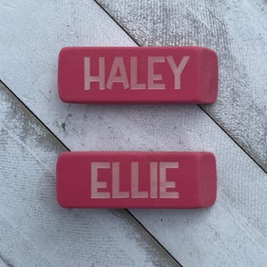 Personalized Pink Pearl Eraser 2 PACK: Engraved School Supplies - Etsy