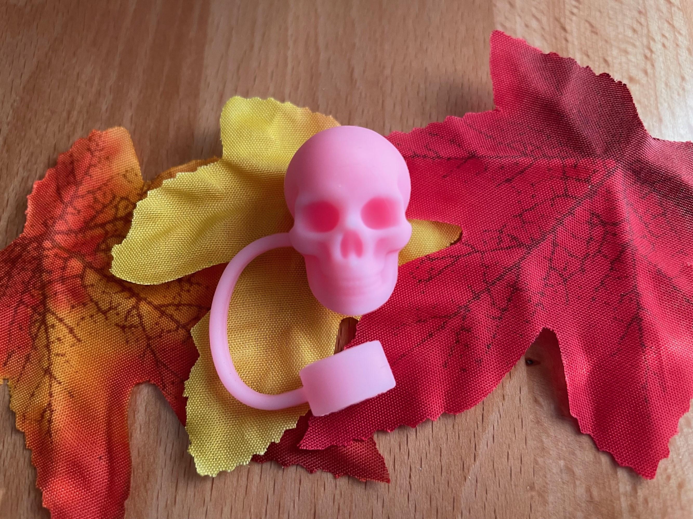 Halloween Skull Straw Topper, Spooky Season, Tumbler Cup Accessories ...