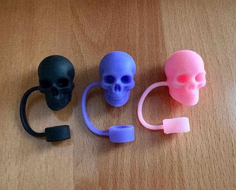 Halloween Skull Straw Topper, Spooky Season, Tumbler Cup Accessories ...