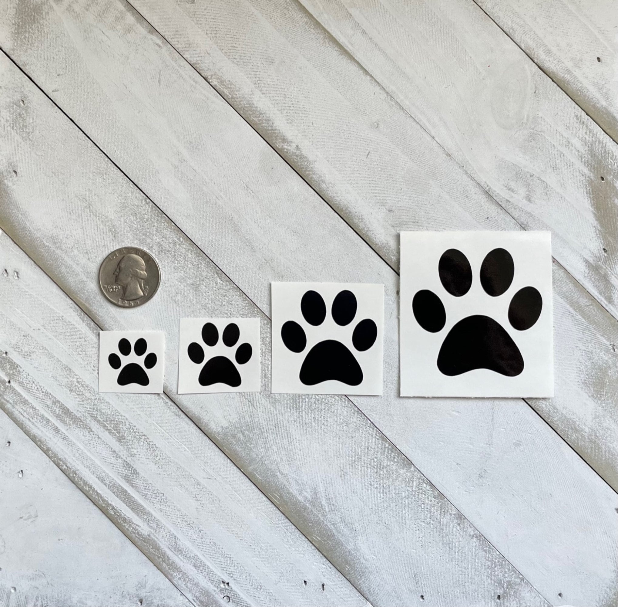 Paw Print Vinyl Decals - Etsy