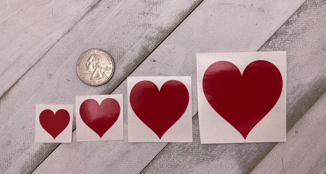 Heart Vinyl Decals - Etsy