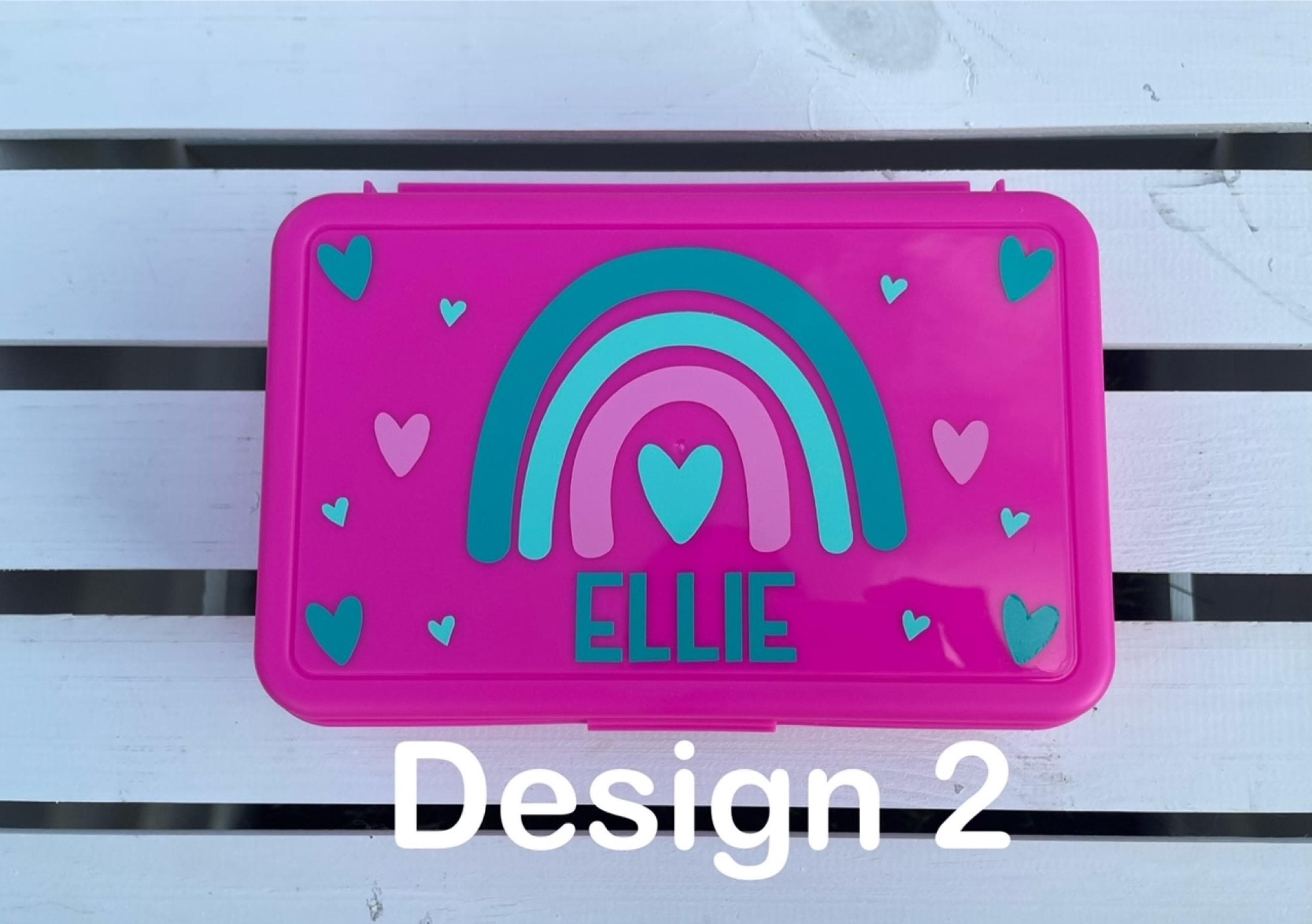 Personalized Pencil Box, Rainbow Design, Custom School Supplies - Etsy