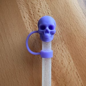 Halloween Skull Straw Topper, Spooky Season, Tumbler Cup Accessories ...