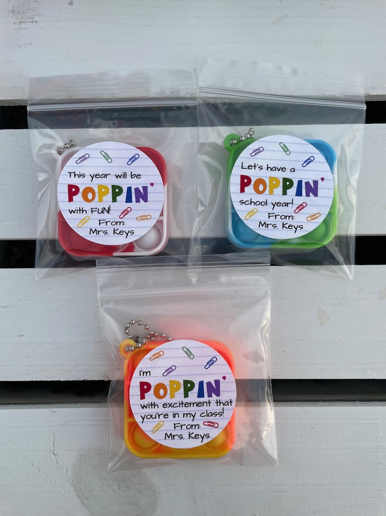 Personalized Fidget Toy Keychain, Back to School Student Gift - Etsy