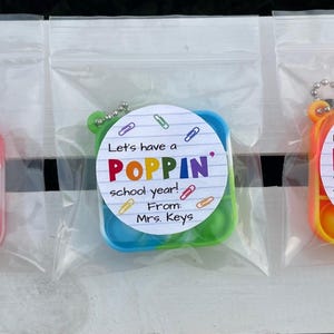 Personalized Fidget Toy Keychain, Back to School Student Gift - Etsy
