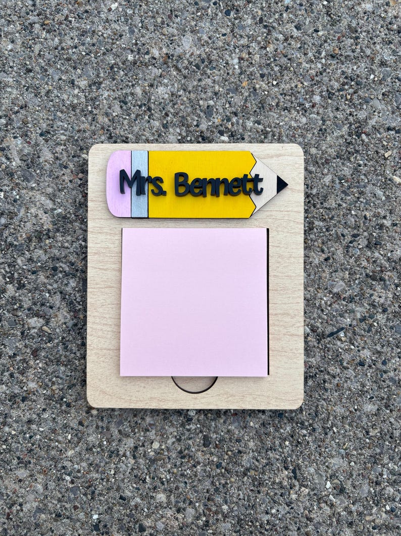 Personalized Sticky Note Holder, Student Gift for Teacher Appreciation ...