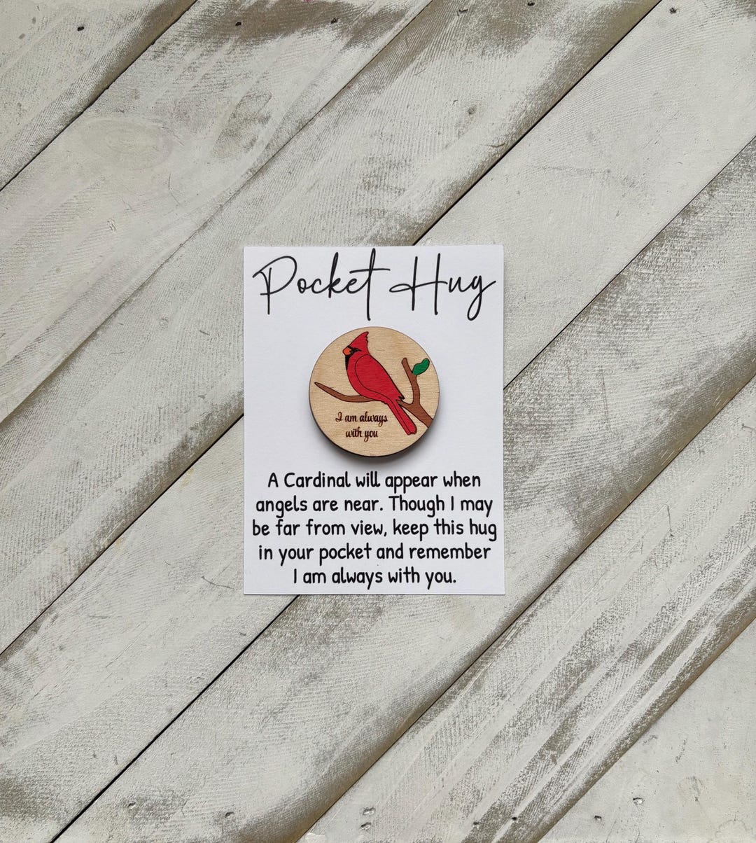 Cardinal Pocket Hug, I Am Always With You, Cardinal Token, Condolence ...