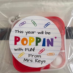 Personalized Fidget Toy Keychain, Back to School Student Gift - Etsy