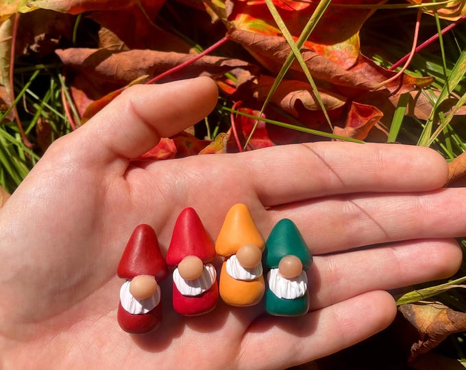 Mini Polymer Clay Gnomes - Etsy Canada