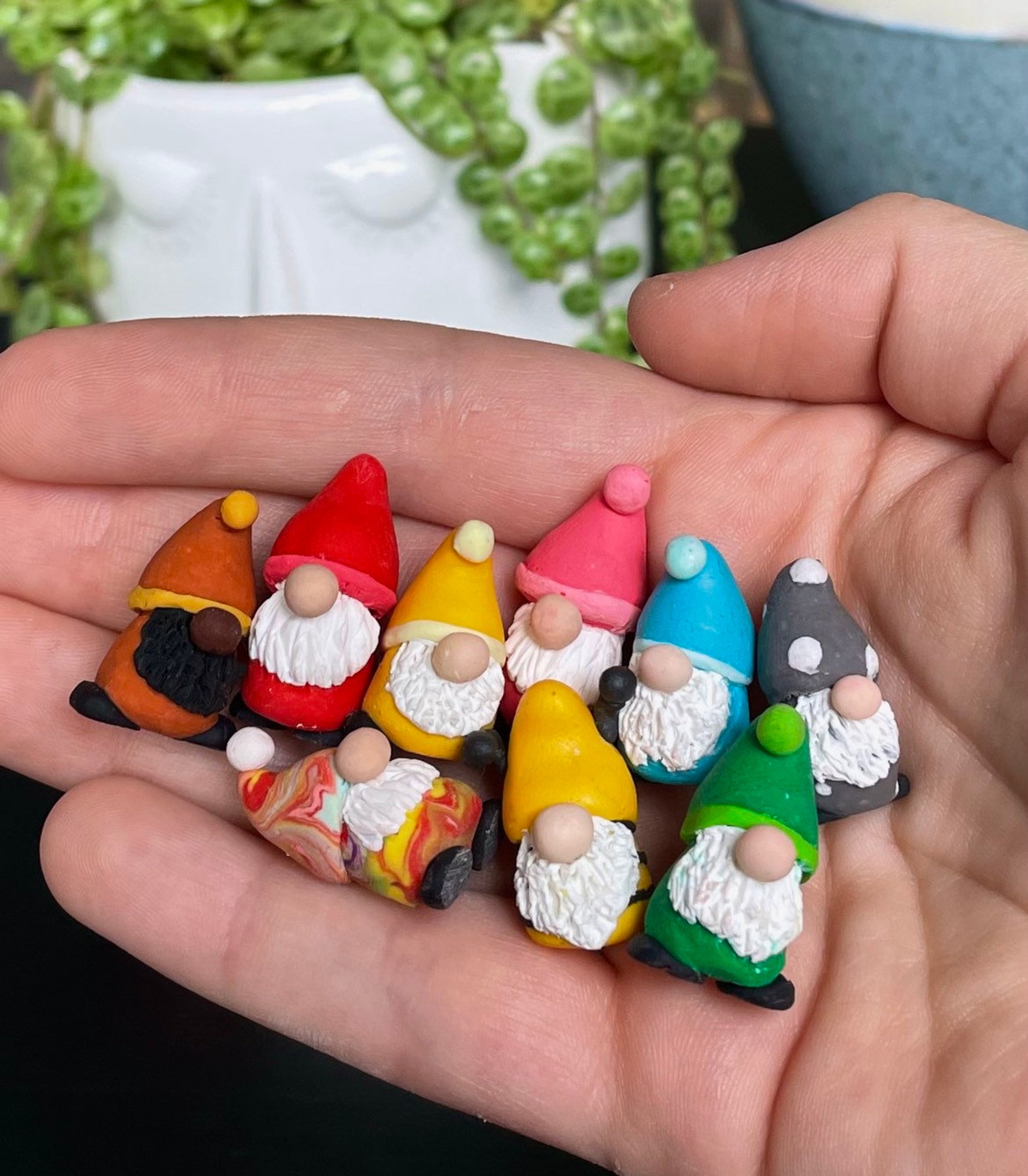 Mini Polymer Clay Gnomes - Etsy Canada