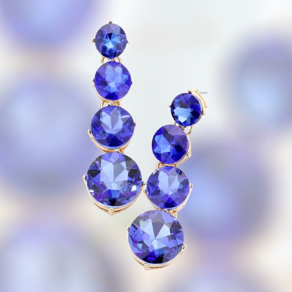 Royal Blue Earrings - Etsy