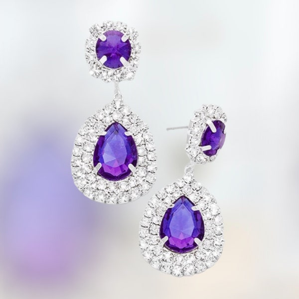 Purple Earrings - Etsy