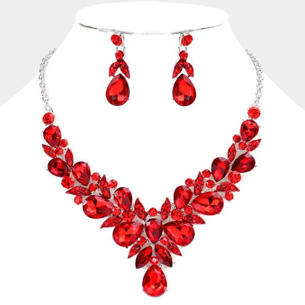 Rhinestone Necklace - Etsy