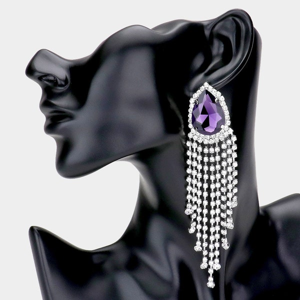 Purple Earrings - Etsy