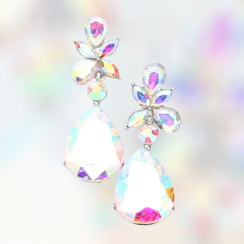 Rhinestone Earrings - Etsy