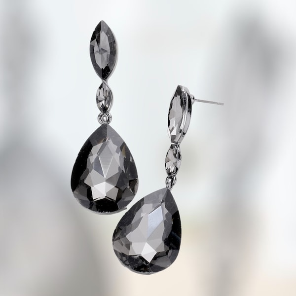 Rhinestone Prom Earrings - Etsy