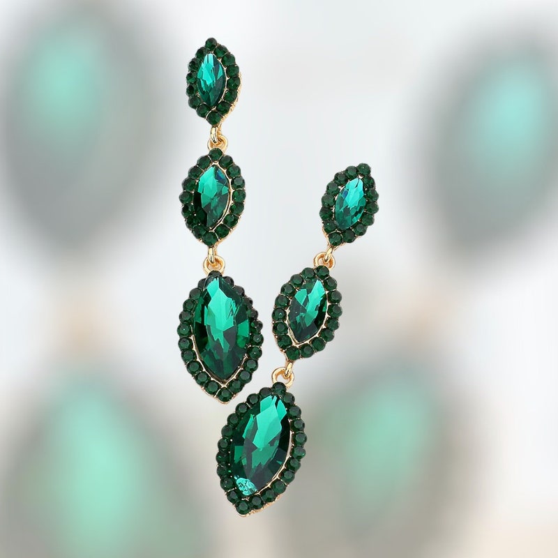 Green Earrings - Etsy