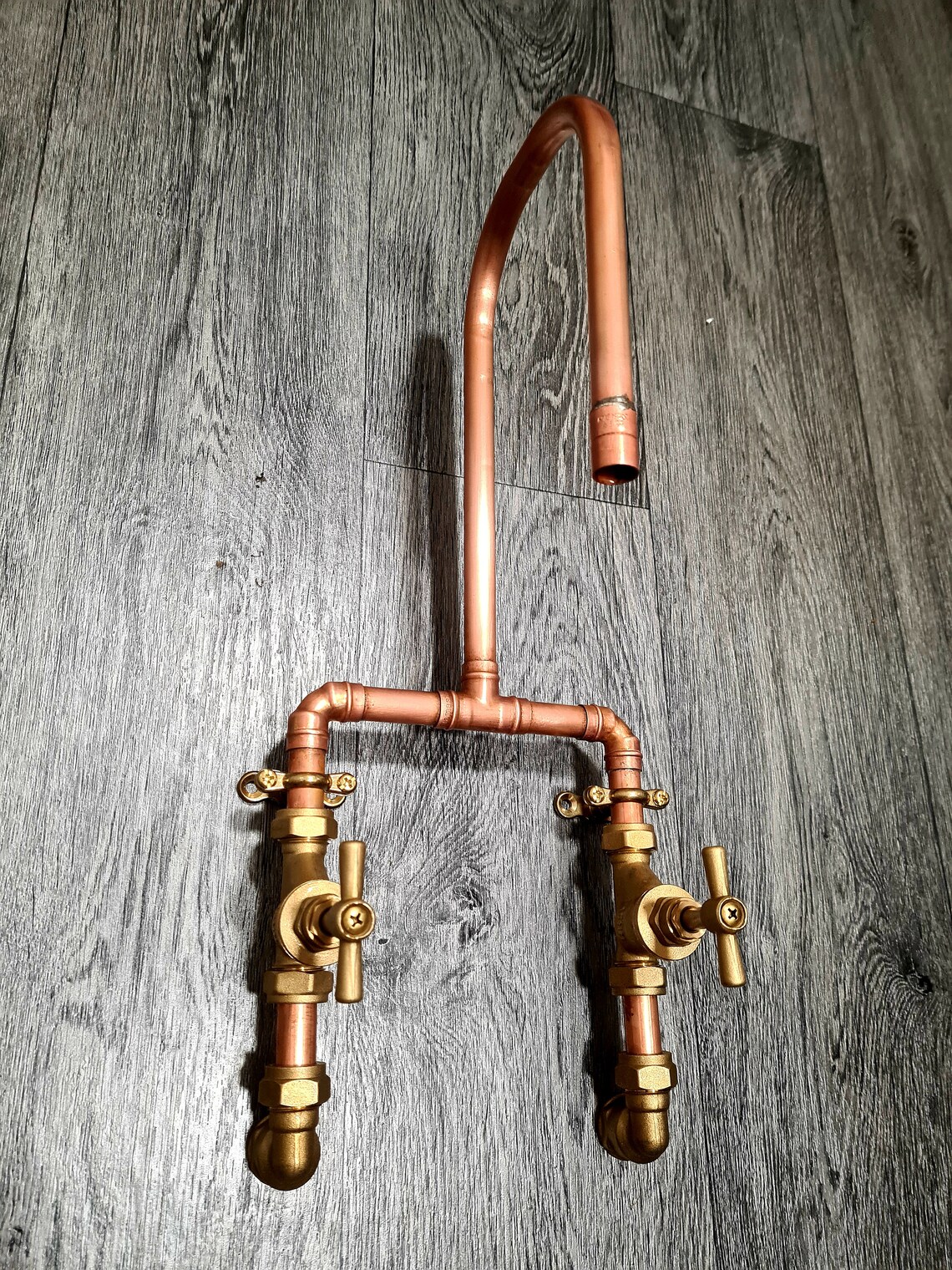 Rustic Handmade Copper Faucet- Traditional Sink/ Tub Filler Swivel ...