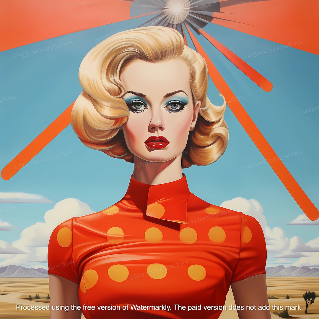 The 50s - Limited Edition, Retro 50s Aesthetic Painting, Trendy Wall ...