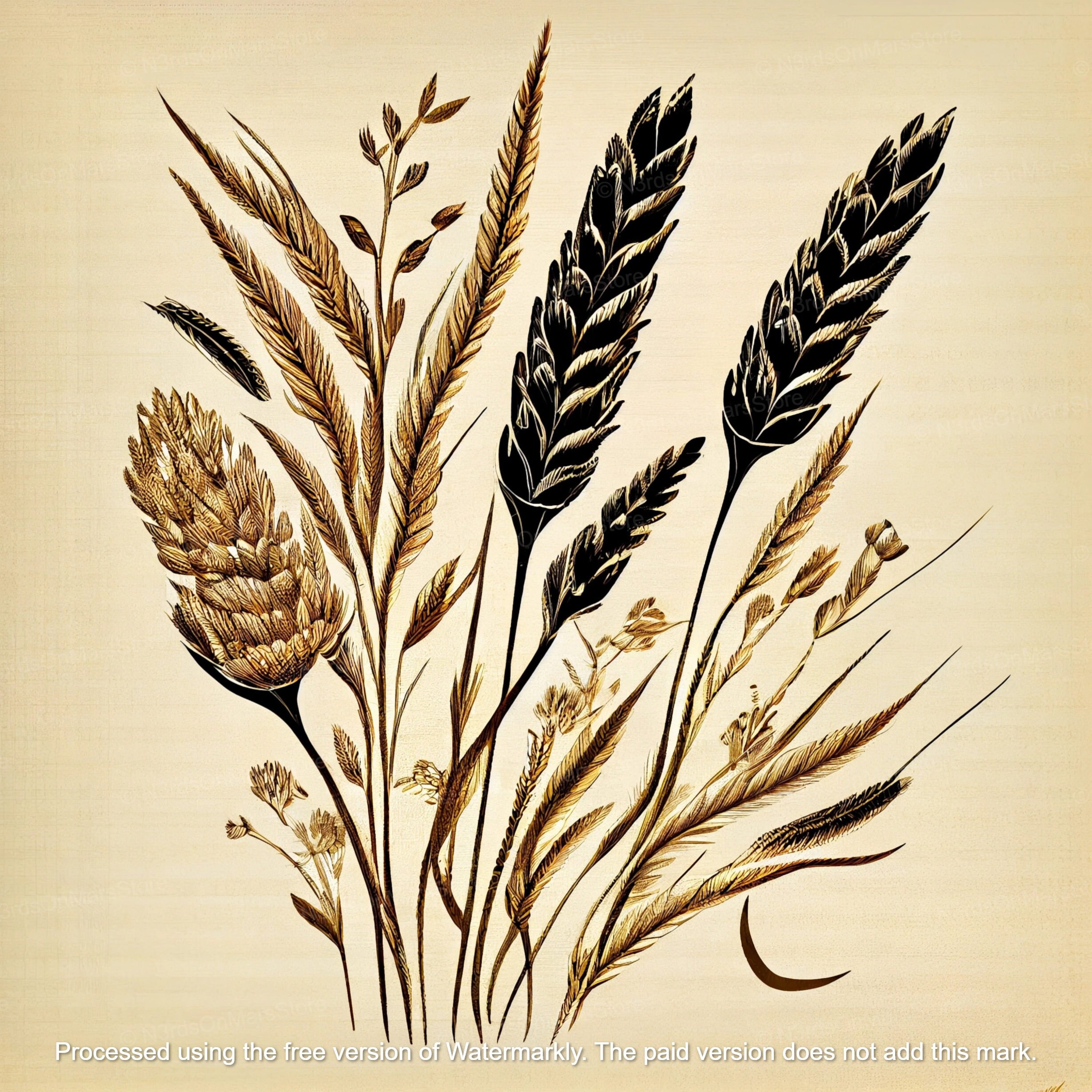 Wheat Wall Art limited Edition Vintage Wheat Printing, Wheat Cereal Art ...