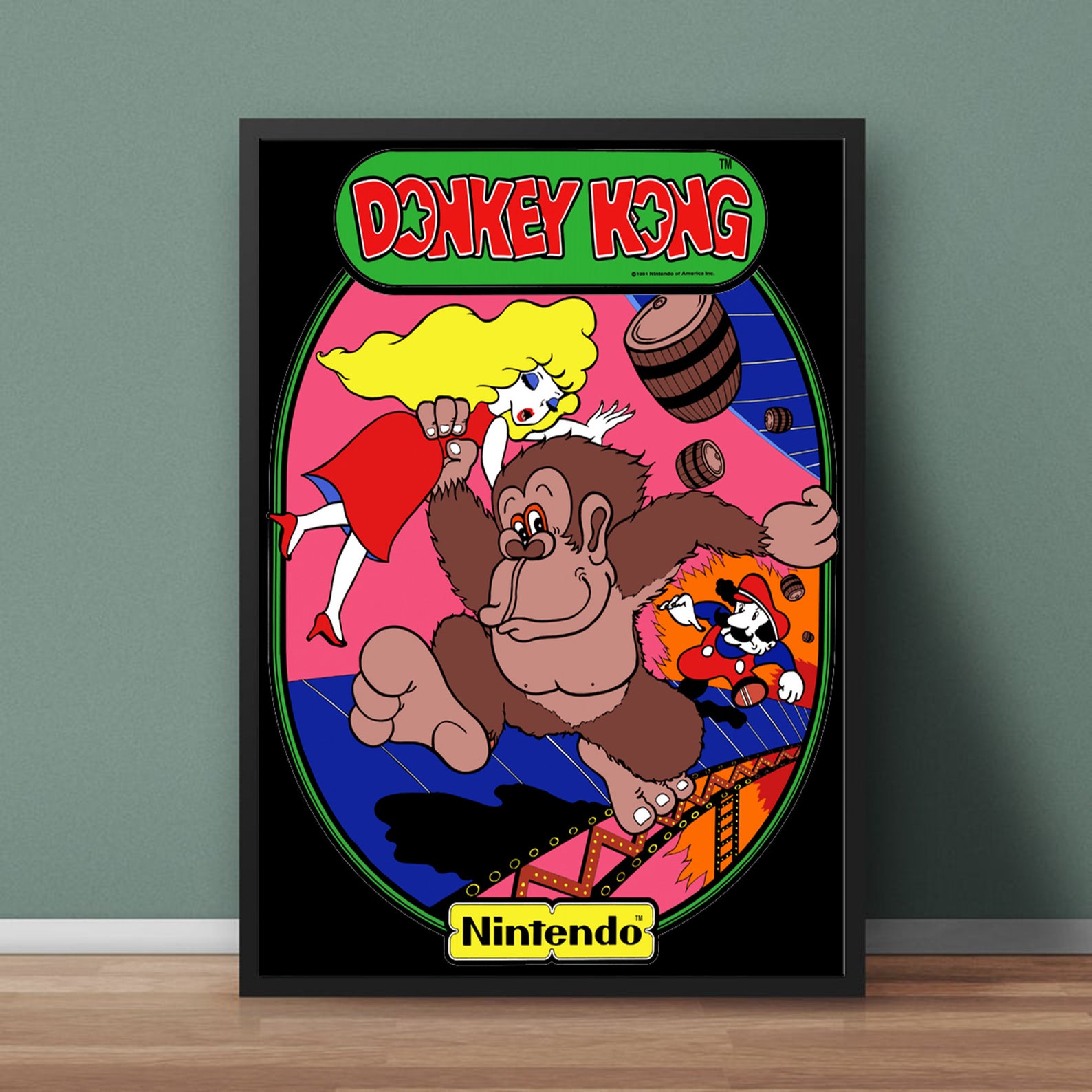 Donkey Kong Retro Gaming Artwork Video Game Poster Print | Etsy