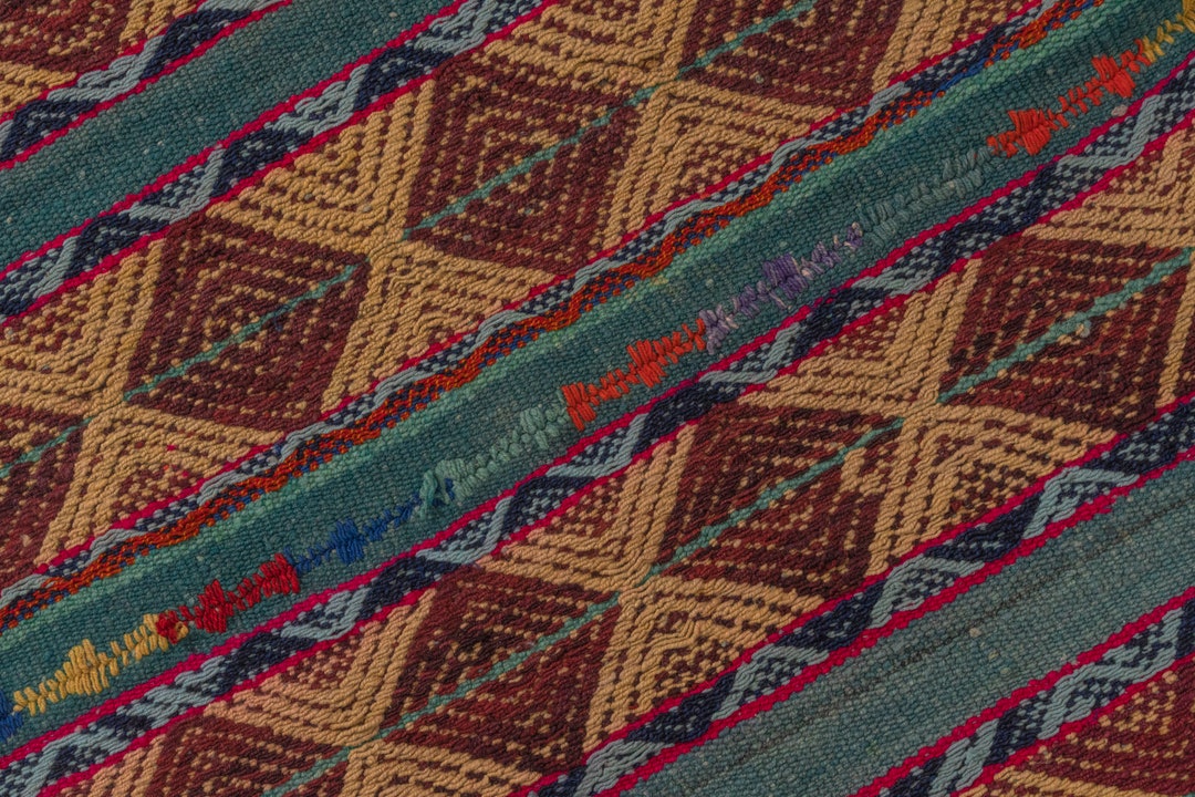 Authentic Peruvian Rug 5.41 Ft X 4.79 Ft - (5.4kg) - Sheep Wool Rug ...