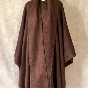 Alpaca Wool Poncho With Scarf – Peruvian Made Elegant Winter Cape - Etsy