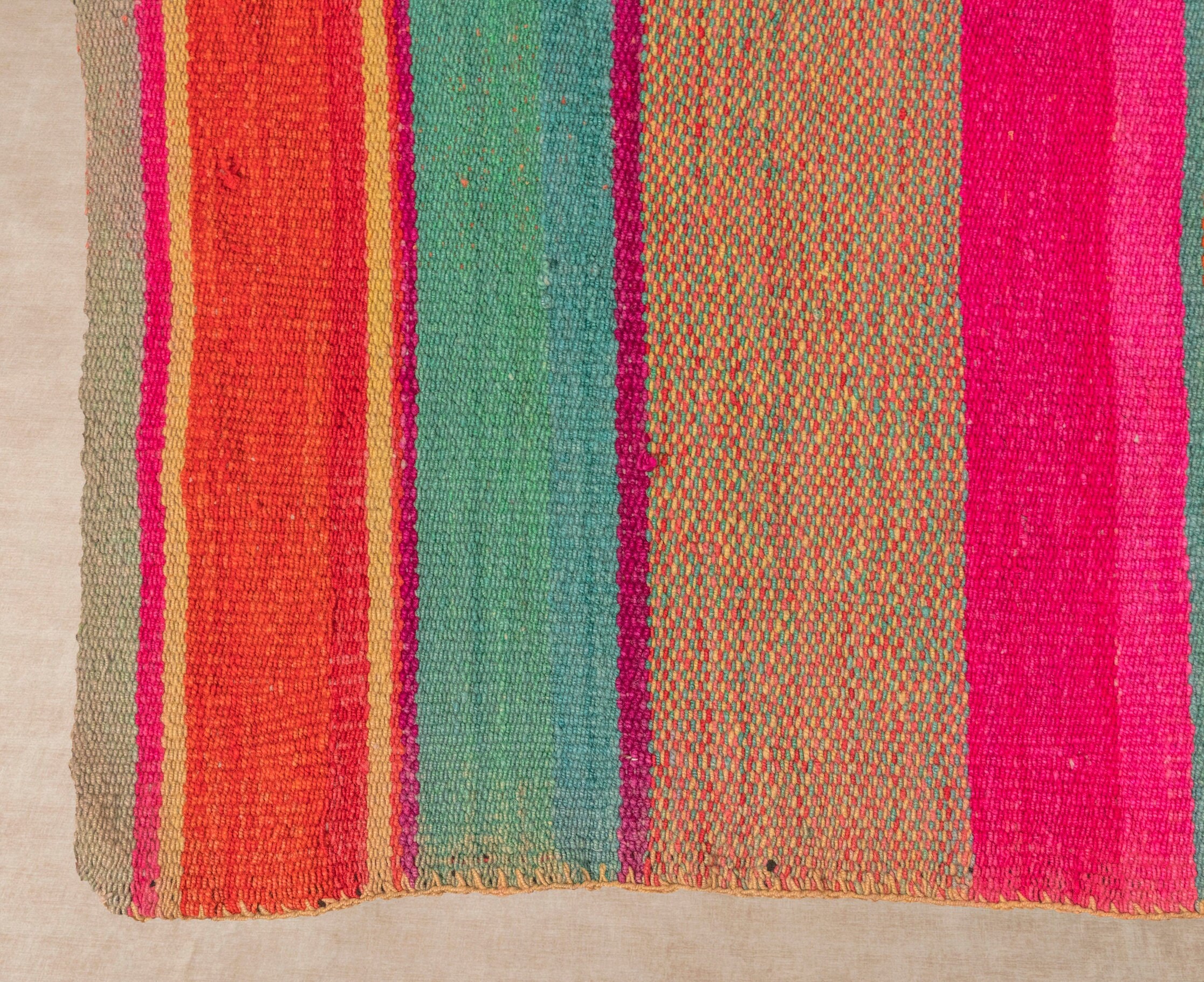 Authentic Peruvian Rug 4.92 Ft X 5.12 Ft 3.92kg Sheep Wool Rug Handmade ...