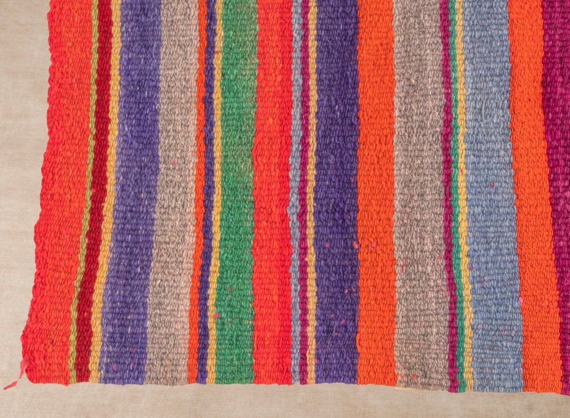 Authentic Peruvian Rug 4.95 Ft X 4.79 Ft 3.5kg Sheep Wool Rug Handmade ...