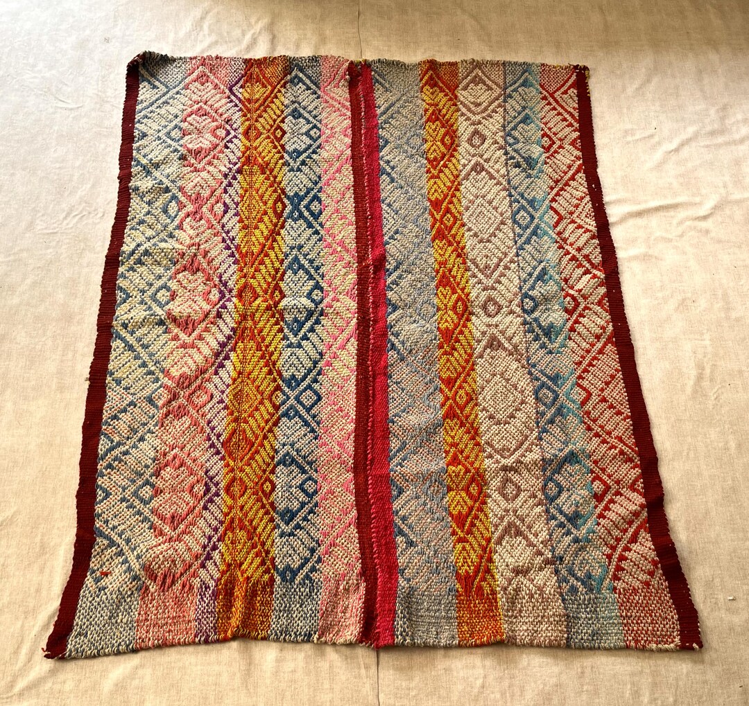 Authentic Peruvian Rug 5.94 Ft X 4.27 Ft - (5.06kg) - Sheep Wool Rug ...