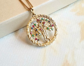 Diamond Tree of Life Necklace - Etsy