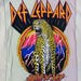DEF LEPPARD Denim Fringe Jacket 1980s Punk Rock Band Upcycled Oversized ...