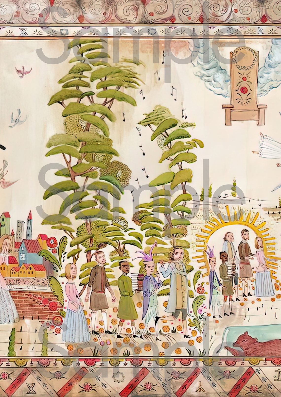 Midsommar Mural 3 X A3/A4 Unframed Prints - Etsy