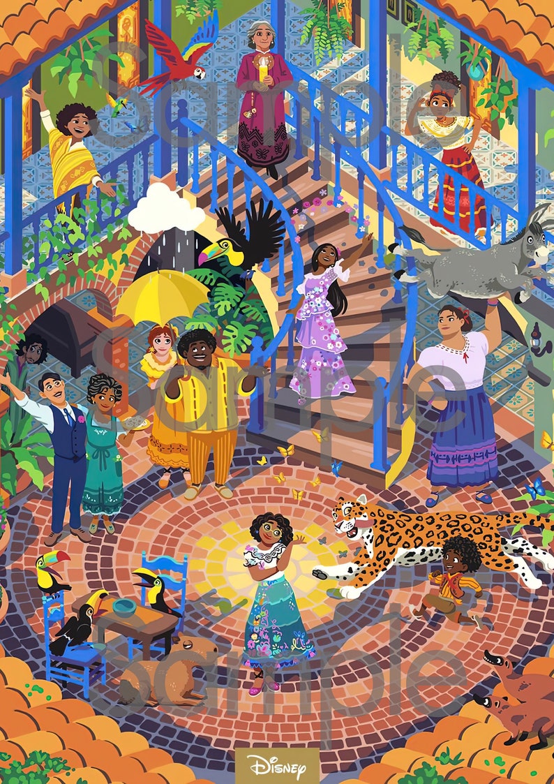 Familia Madrigal Encanto Casita A3/A4 Unframed Print - Etsy Norway