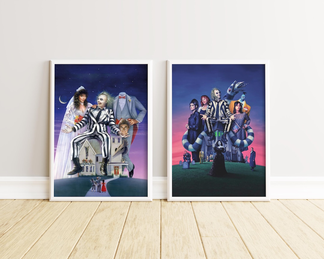 Spooky Poster Pair - Tim Burton - Home Decor - Gifts for Him - Gifts ...