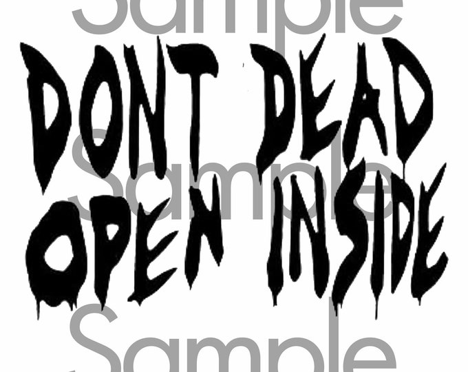 Don't Open Dead Inside Decal Walking Dead Decal Walking Dead Sticker ...