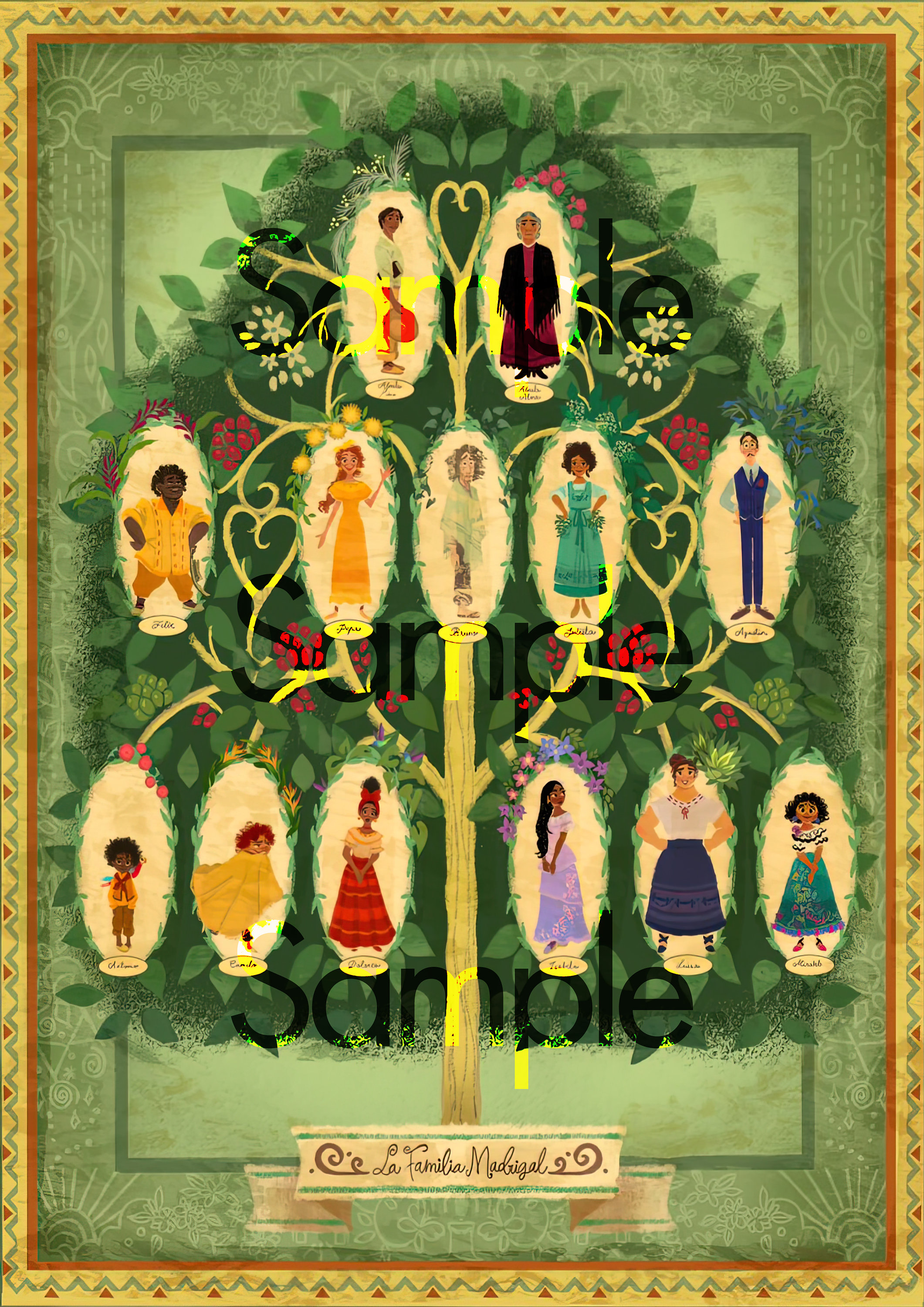 Familia Madrigal Family Tree A3/a4/7x5 Unframed Print - Etsy UK