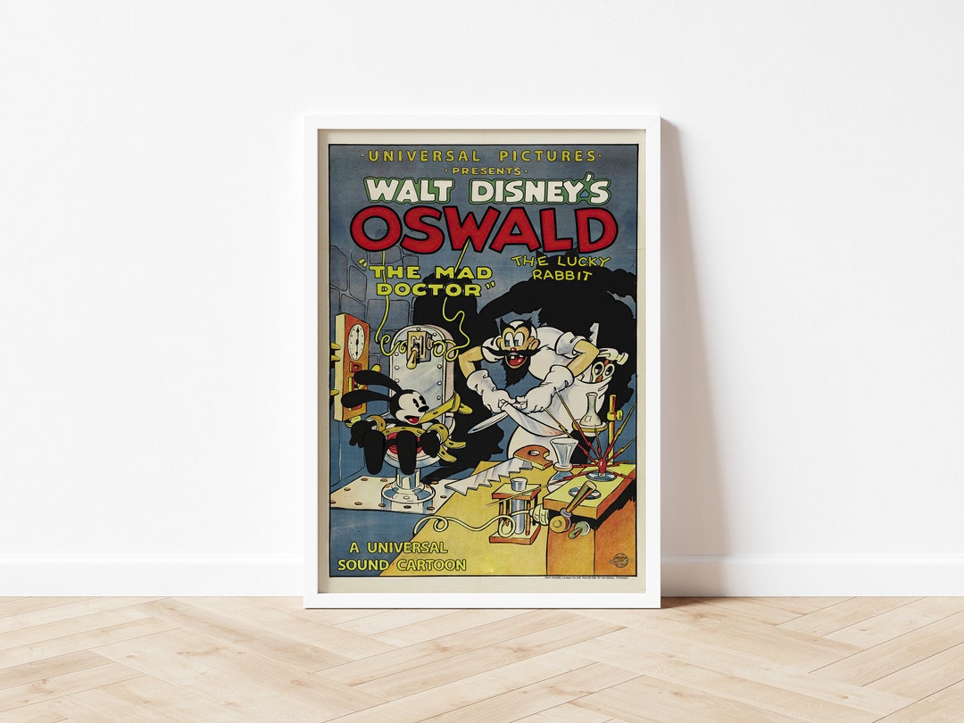 Oswald the Lucky Rabbit - Mad Doctor - Disney Poster - 7x5/a3/a4 ...