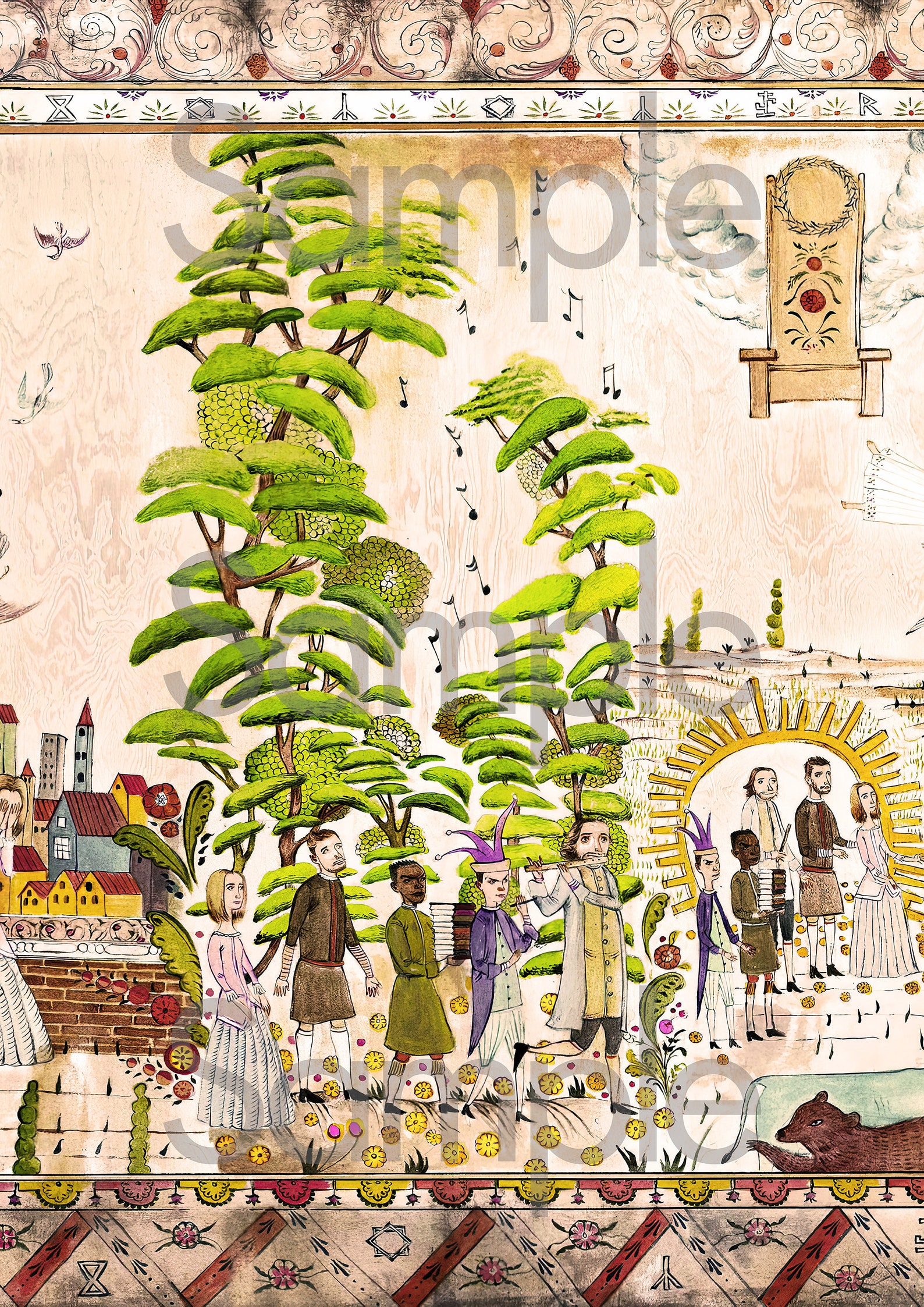 Midsommar Mural 3 X A3/A4 Unframed Prints - Etsy