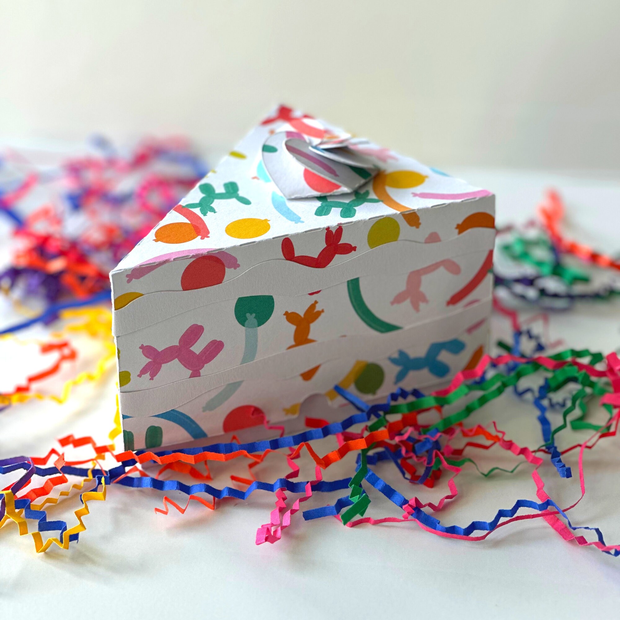 Balloon Animal Birthday Gift Box Cake Shaped Gift Box Virtual Birthday ...