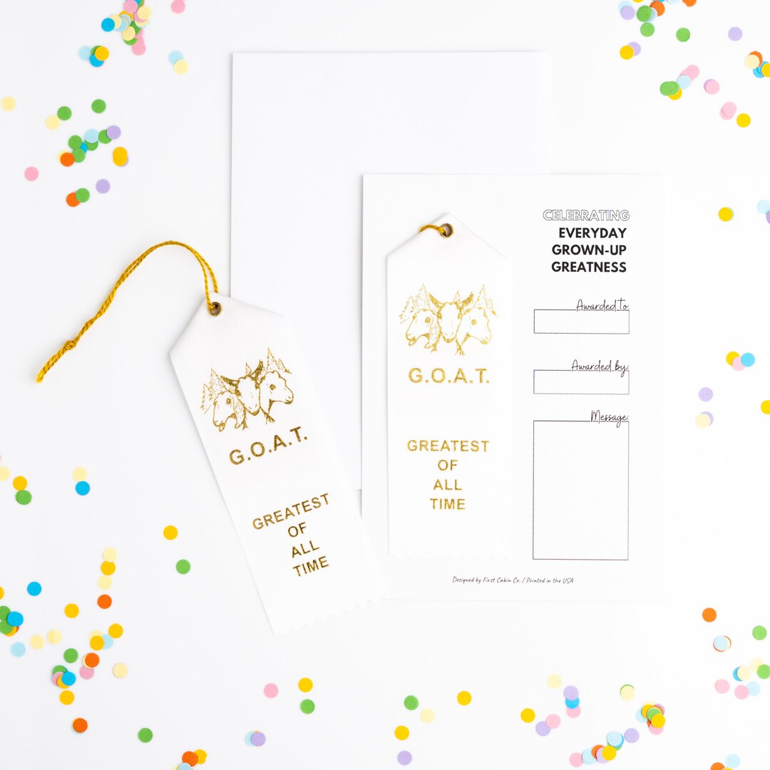 G.o.a.t.-greatest of All Time Award Ribbon - Etsy