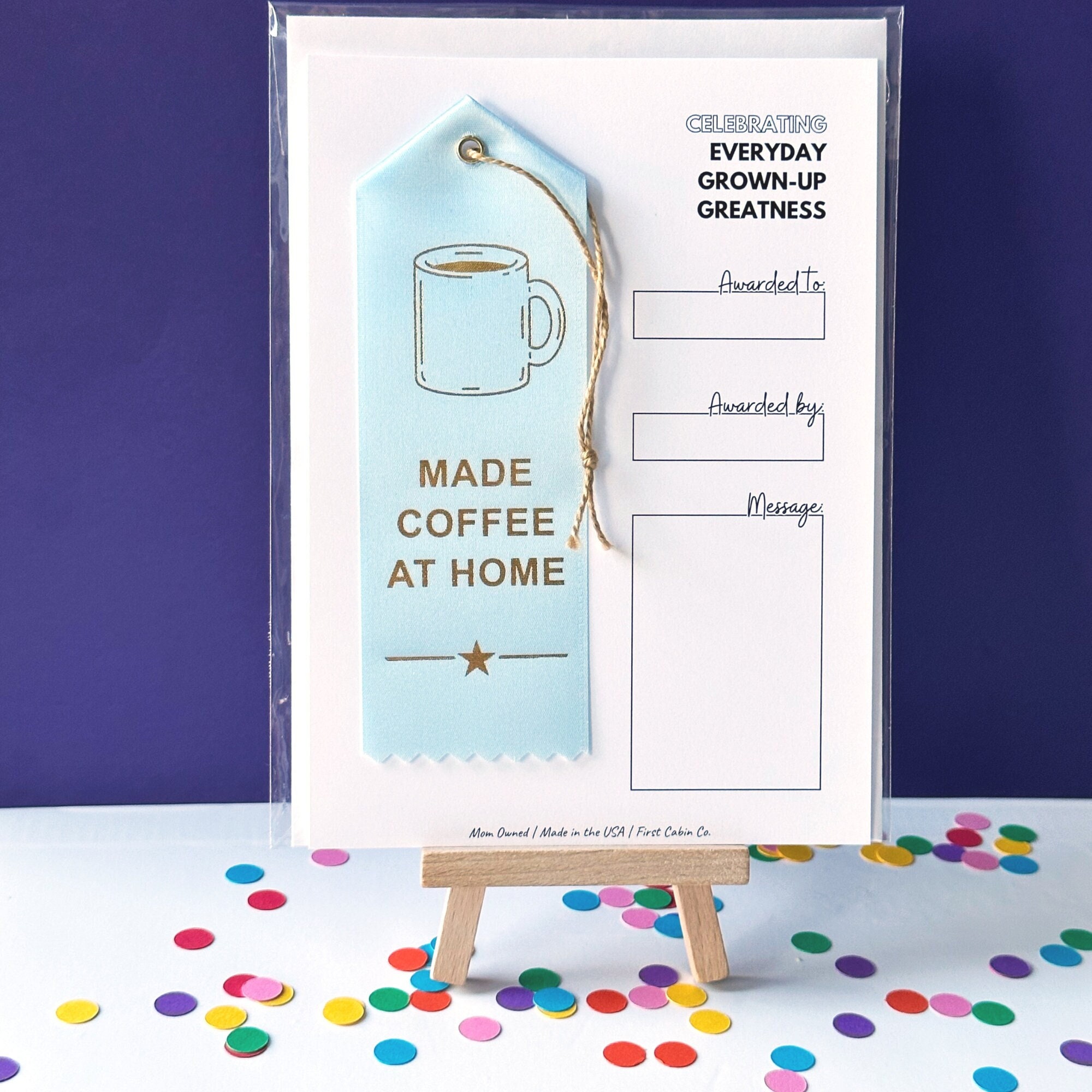 Made Coffee at Home Award Ribbon, Adulting is Hard, Best Friend Gift ...