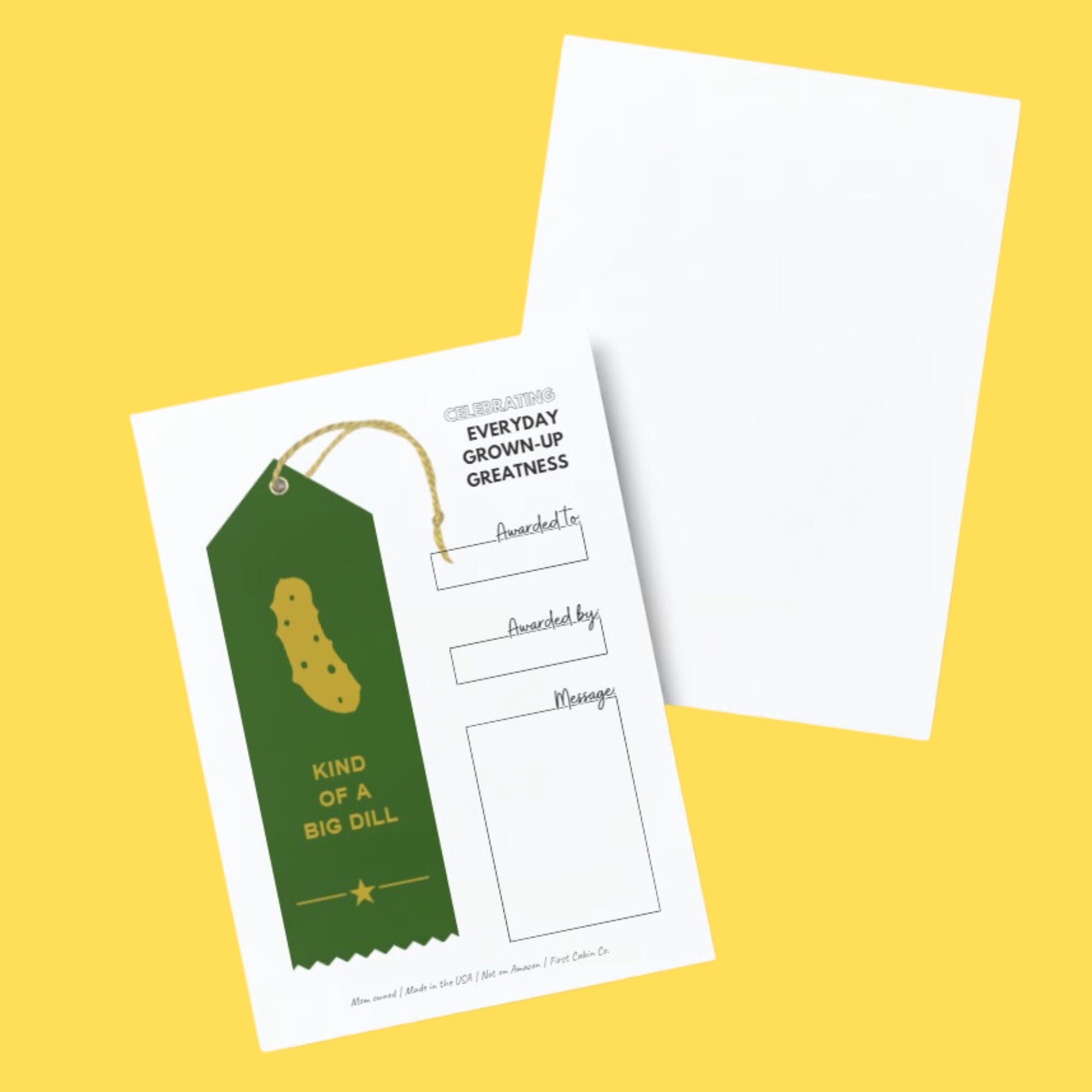 Funny Award Ribbon: Kind of a Big Dill - Congratulations Gift - Etsy