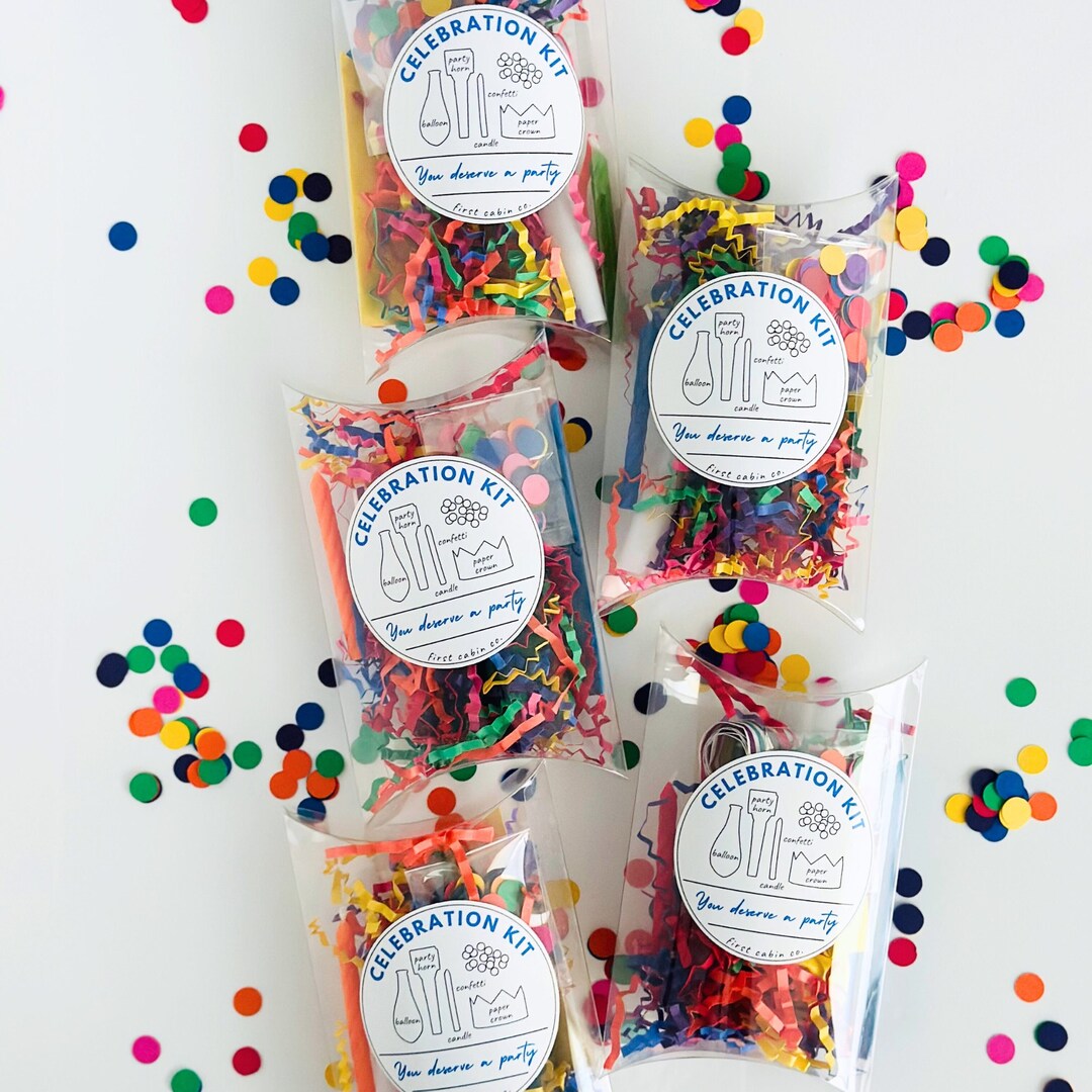 Virtual Birthday Party Card - Mini Birthday Gift Box W/ Paper Crown ...