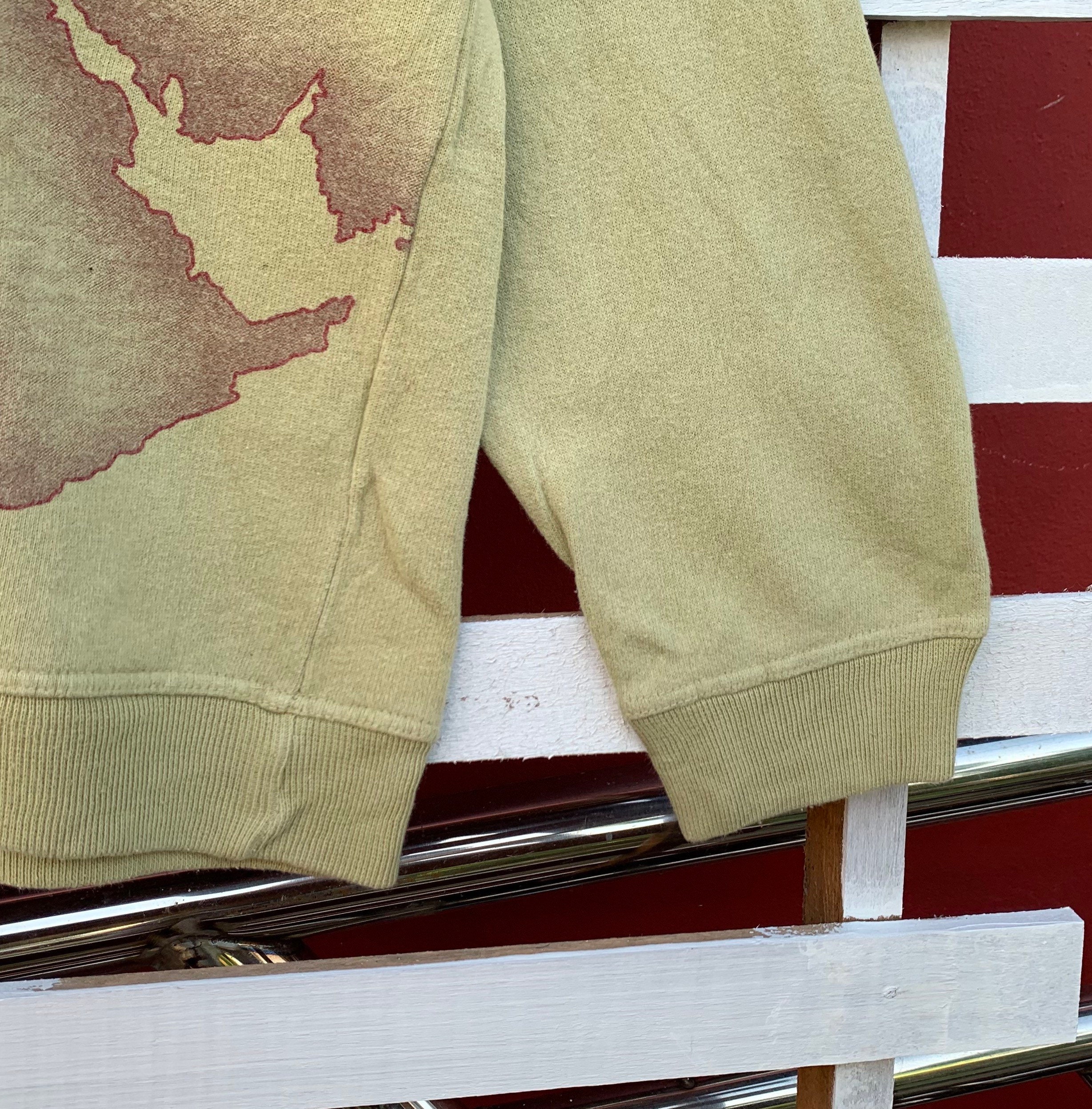 Rare! Vintage 1990s MCM Otc Europe Maps Crewneck Sweatshirt Big Logo ...