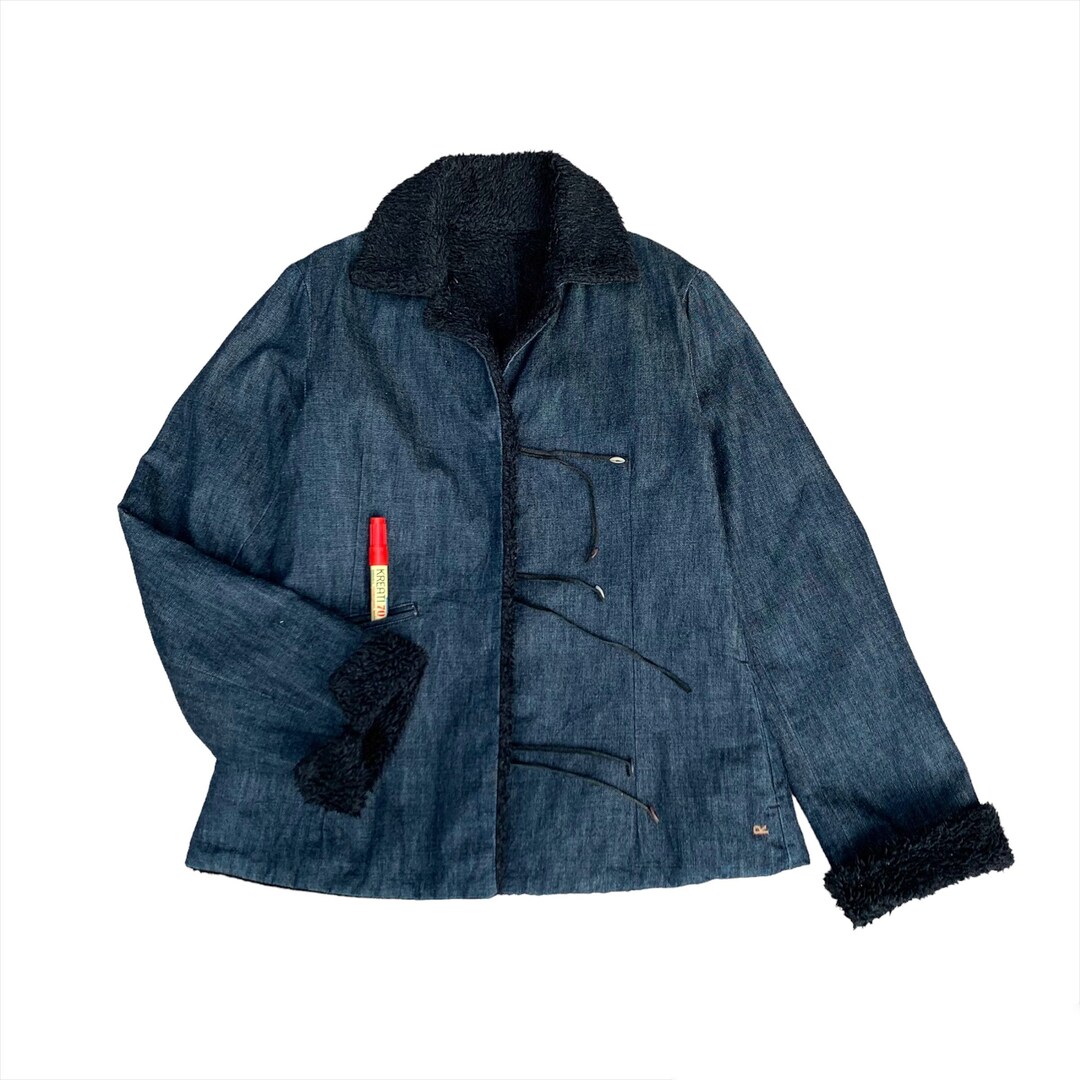 Vintage 90s 45 Rpm Wool Denim Reversible Jacket - Etsy