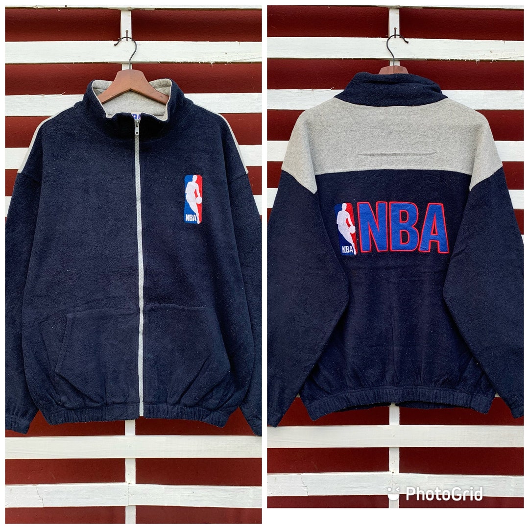 Vintage 1990s NBA Official Products Fleece Zipper Jacket Embroidered ...