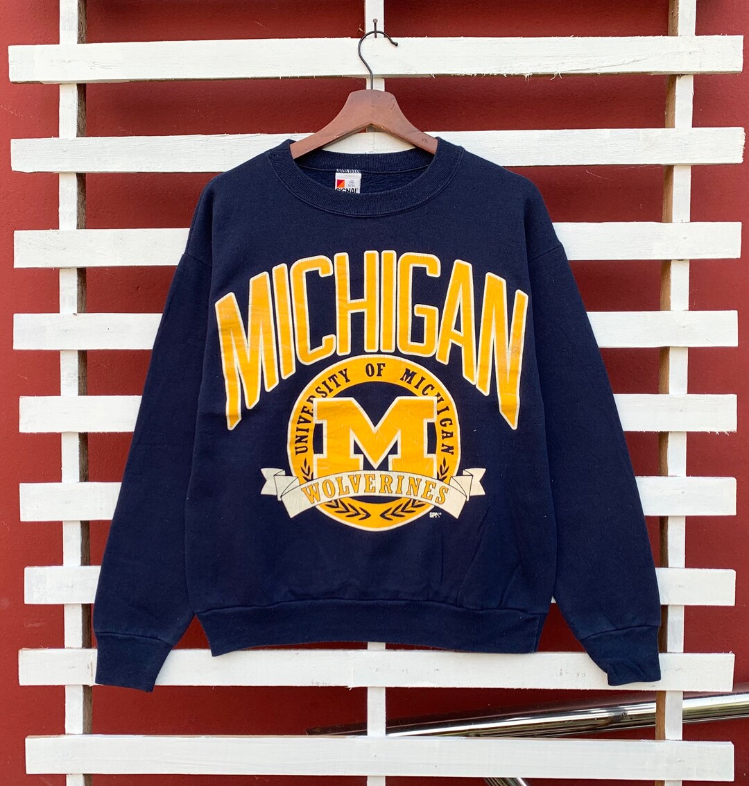 Rare! Vintage 1990s SIGNAL University of Michigan Wolverines Crewneck ...